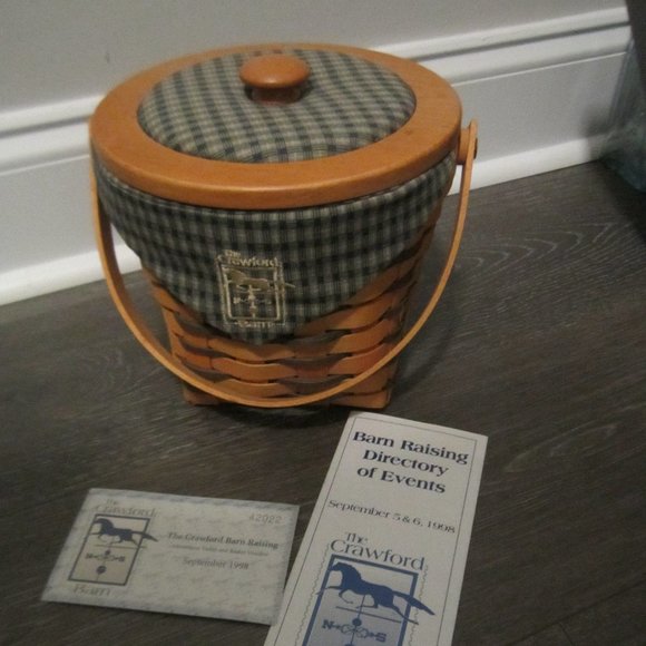 Longaberger | Accents | Longaberger 998 Barn Rasing Combo Lid Liner ...